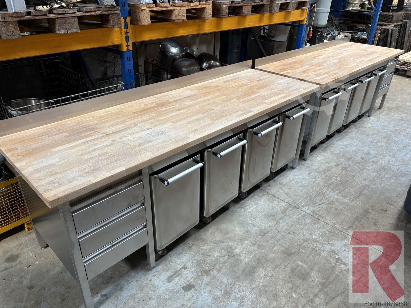 🏷️ - used Work table with beech wood top, 250 cm for sale on Used ...