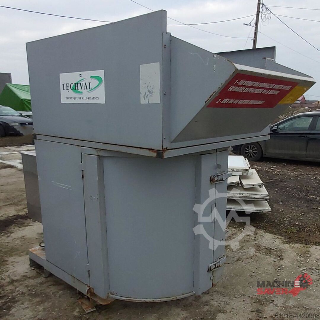 🏷️ TECHVAL VALPAK - used ROTARY COMPACTOR FOR CARDBOARD, PLASTIC for ...