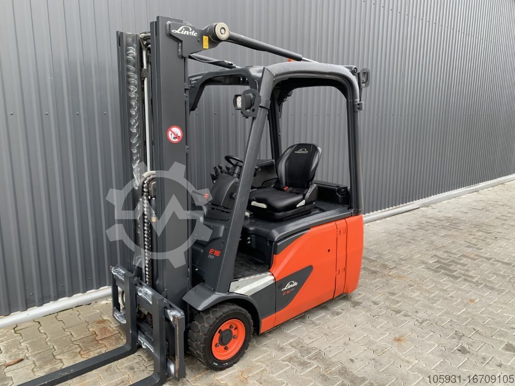 🏷️ Linde E16-02 - used Electric 3-wheel forklift for sale on Used ...