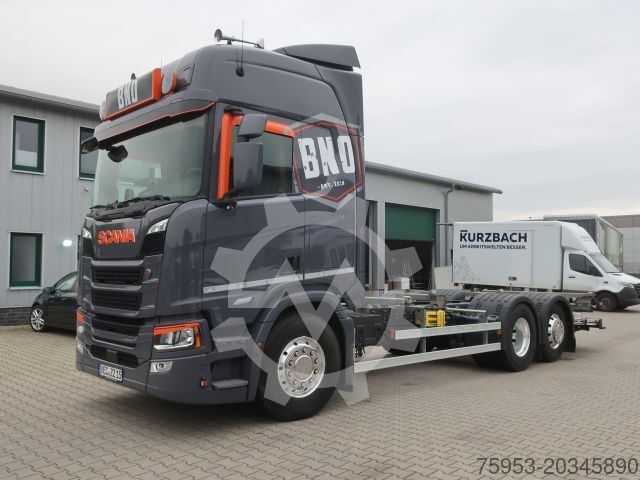 🏷️ Scania R 450 62x Lenkachse Ladebordwand - used Swap body truck for ...