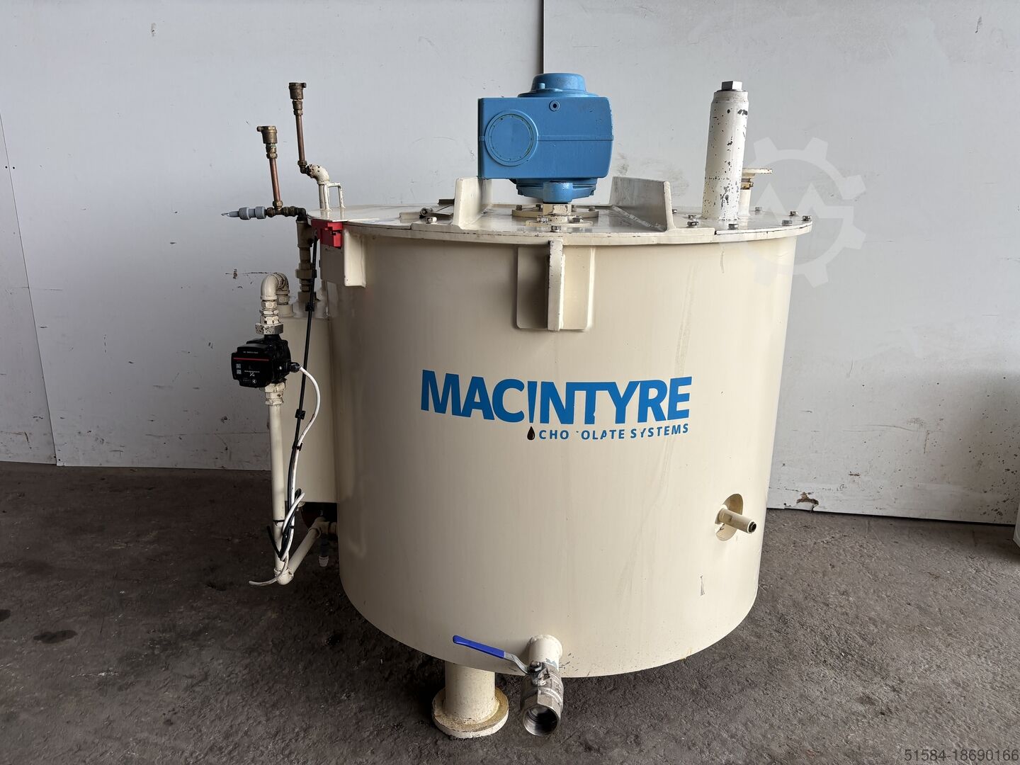 Macintyre 750Kgs - Used Chocolate tank listed on Used-Machines.com ⚙️