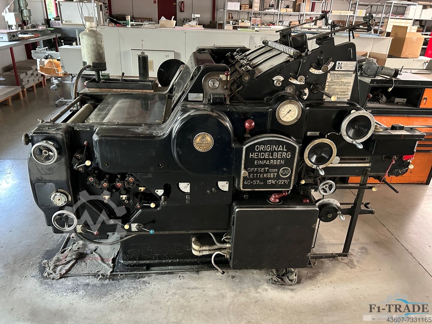 Heidelberg KOR - Used 1 Color Sheet-Fed Offset Press listed on Used ...