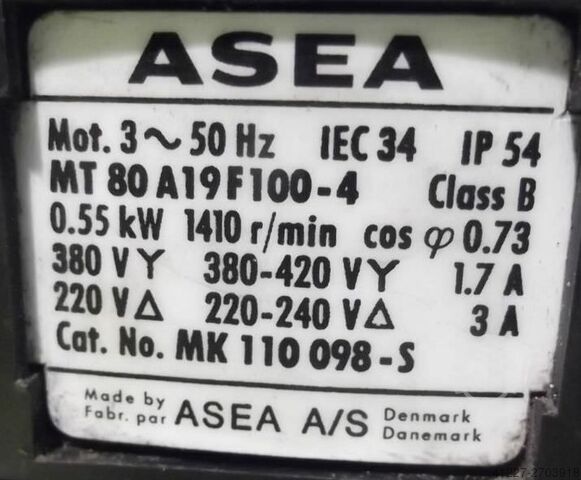 Asea MT80A19F100-4 - Used Gear motor 0.55 kW 24 rpm listed on Used ...