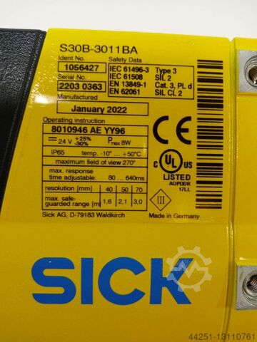 SICK S30B-3011BA - Used Safety laser scanner Laser scanner listed on ...